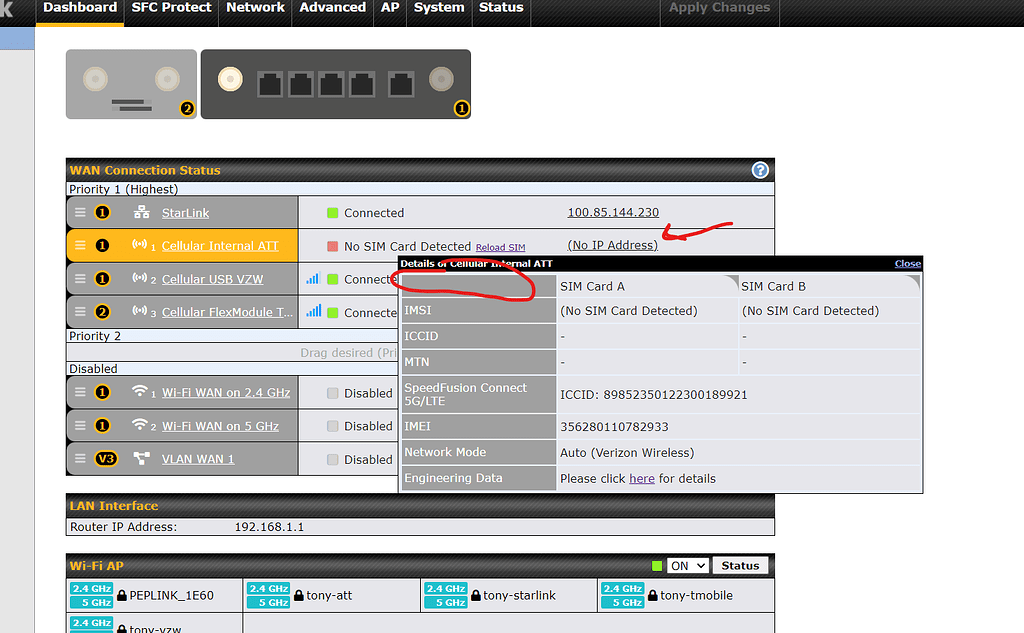 Add easy access to reset module link - Feature Requests - Peplink Community