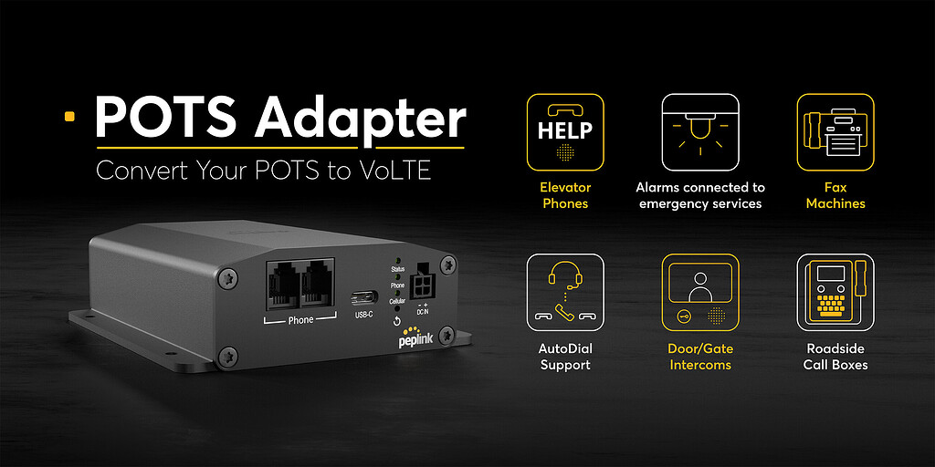 POTS Adapter- Convert Your POTS to VoLTE (for US region ...