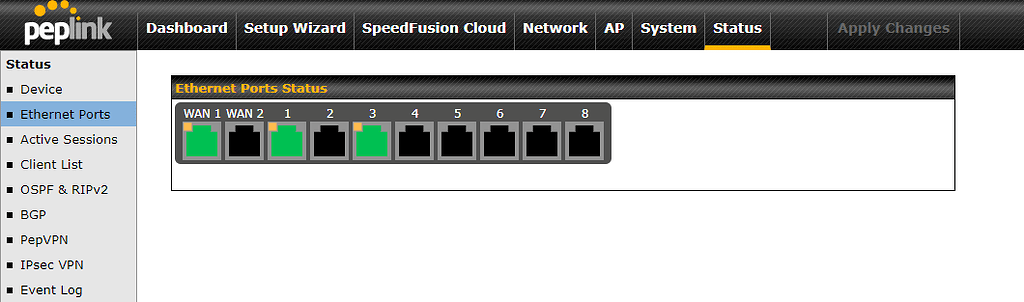 Adding Ethernet Ports status Tap to BPL-20X - Feature Requests - Peplink Community