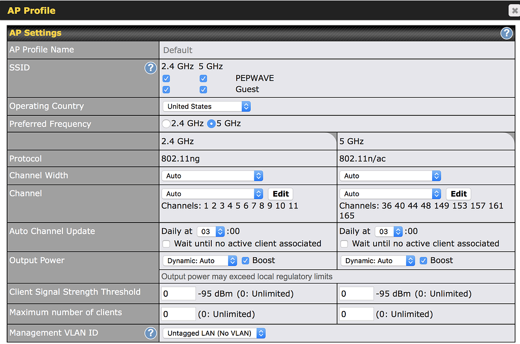 AP One Enterprise Max Speed 110Mbps - Pepwave AP & Surf - Peplink Community