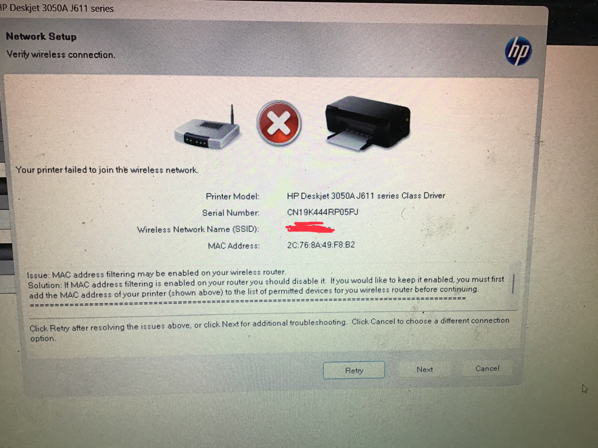 HP Deskjet network setup failing - General - Peplink Community